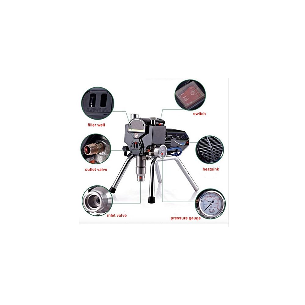 Buy GOWE Professional airless Electric Piston Paint Sprayer with Spray ...