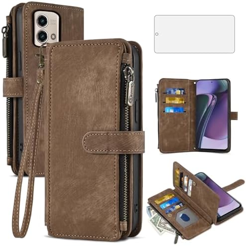 Amazon.com: Asuwish Phone Case for Motorola Moto G Stylus 5G 2023 Wallet Cover and Tempered ...