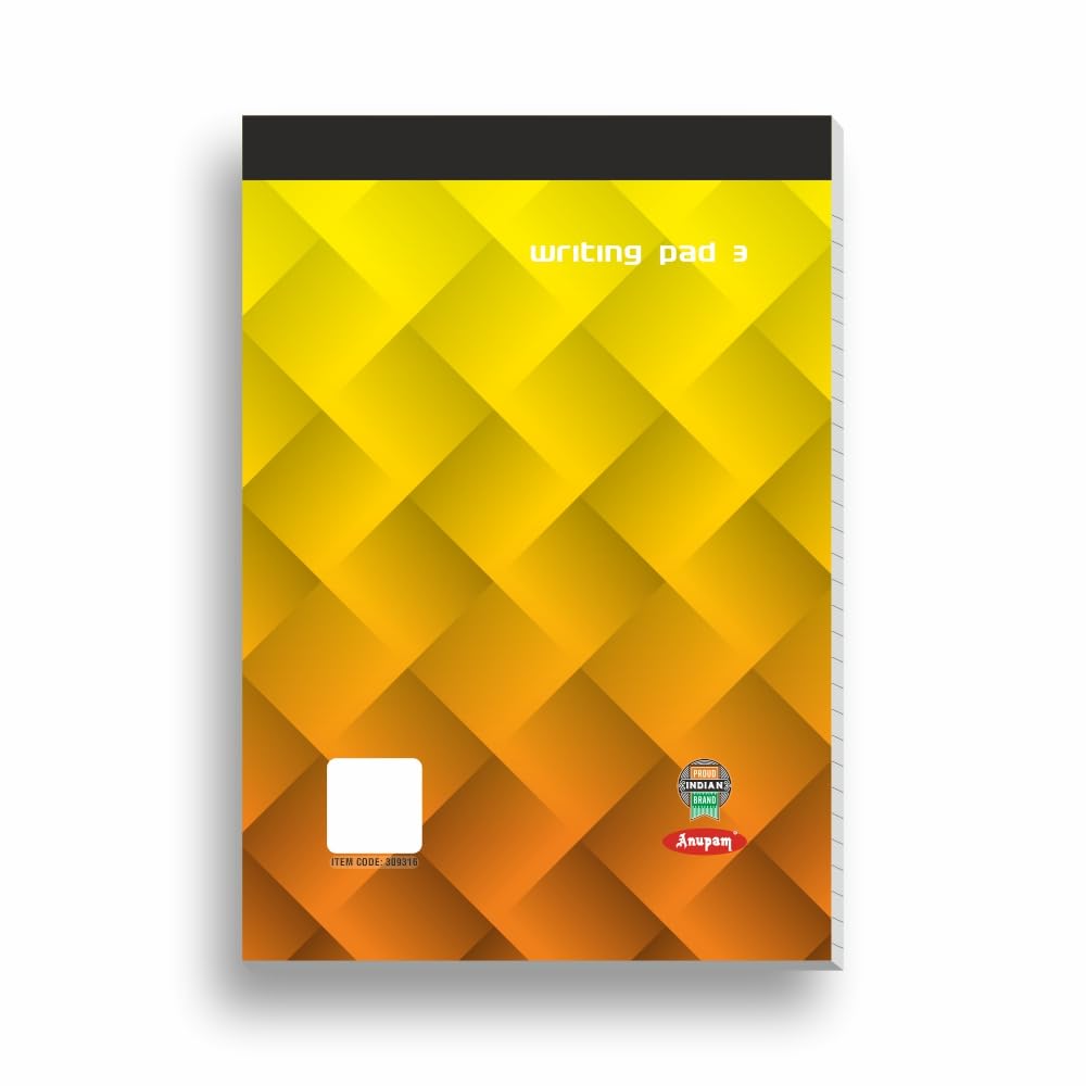Anupam Writing Pad 17x25cm Lined Paper Wide Ruled 100 Sheets Notepads ...