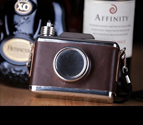 Camera Flask 11 oz Stainless Steel Hip Flask Beverage Liquor Whiskey ...