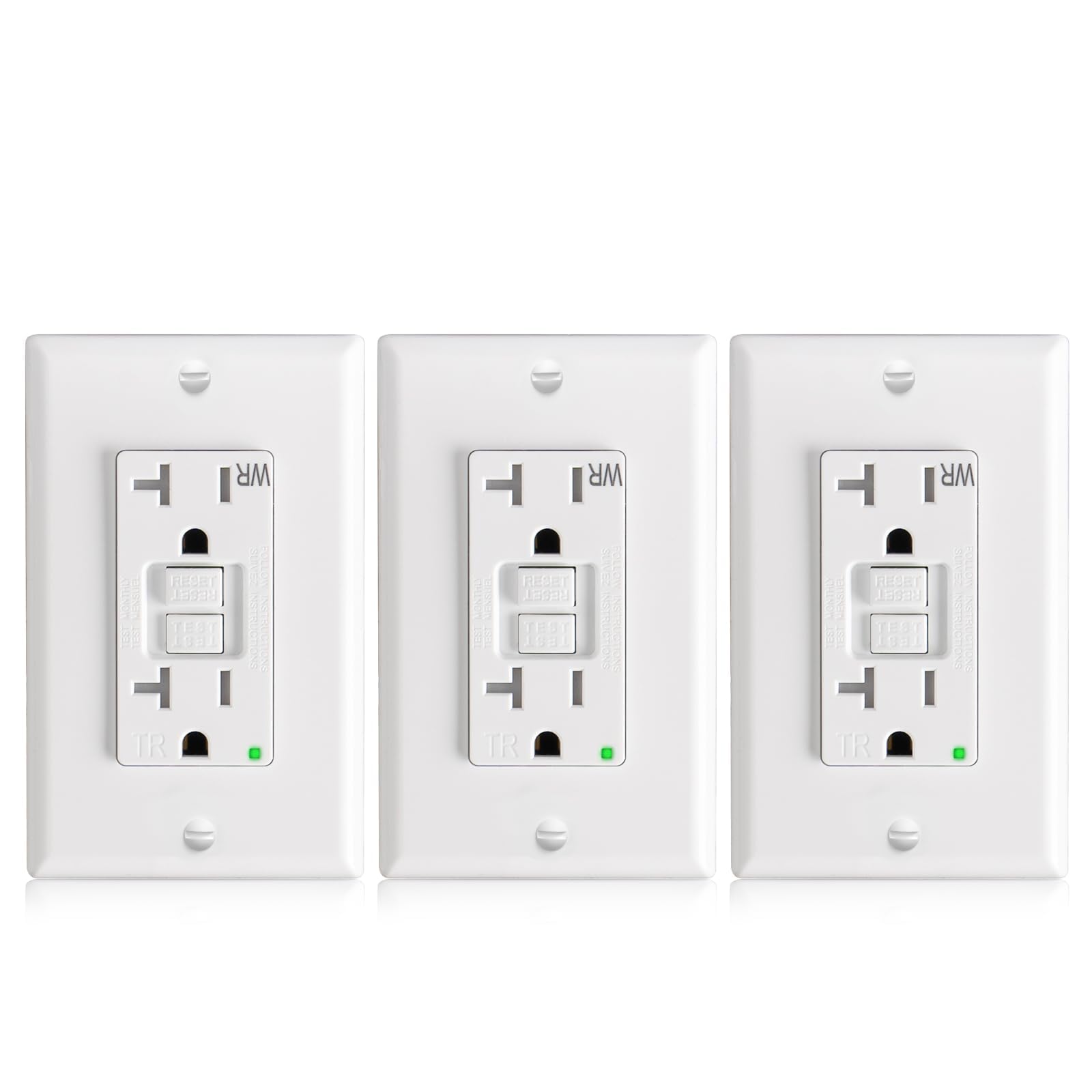 Snapklik.com : Amico 3 Pack GFCI Outlet 20 Amp