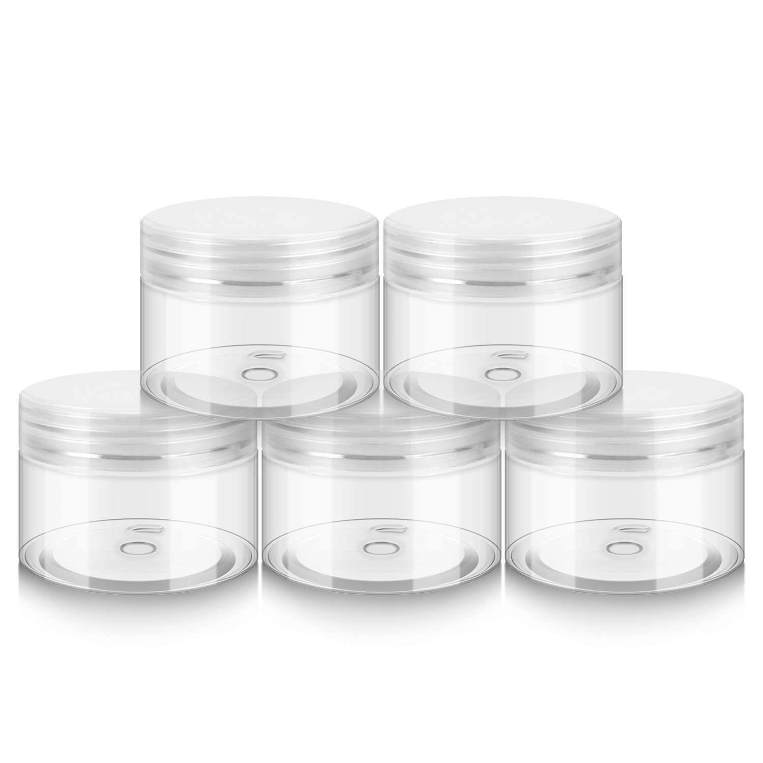 Amazon.com: BonyTek Household 4oz Plastic Jars with Lids, 5 Pack BPA ...