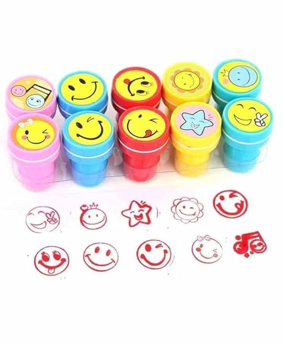 Tejas Emoji Stamps for Kids – Smiley Emoji Stamp pad, Educational Toys ...