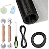 Window Screen Replacement Kit, 8-in-1 DIY Screen Door Repair Kit with ...