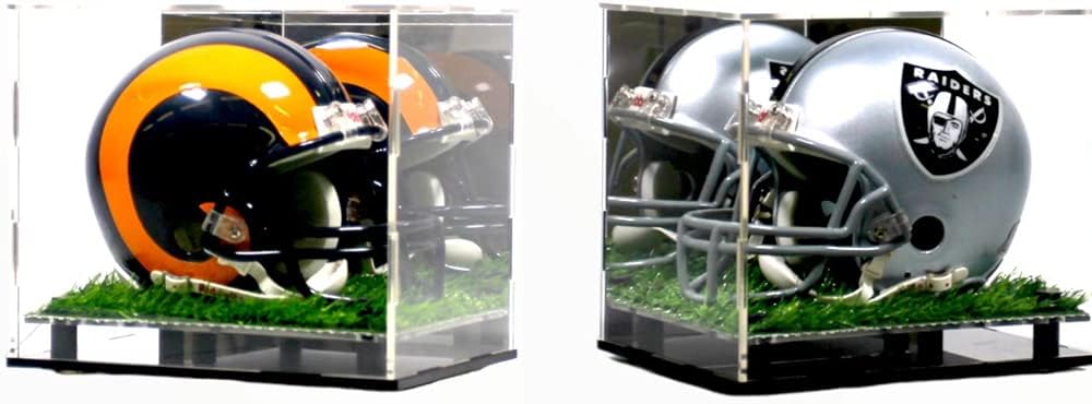 Amazon.com: Mini Football Helmet & Ball Display Case Stand Box Sports ...