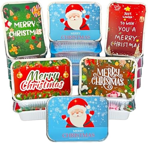 Amazon.com: WorldBazaar Christmas Aluminum Food Containers 36PCS ...