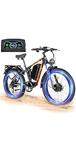 Amazon.com : PHILODO Falcon 60V 32AH Off-Road Electric Bike 45MPH - 5000W Peak Dual Motor ...