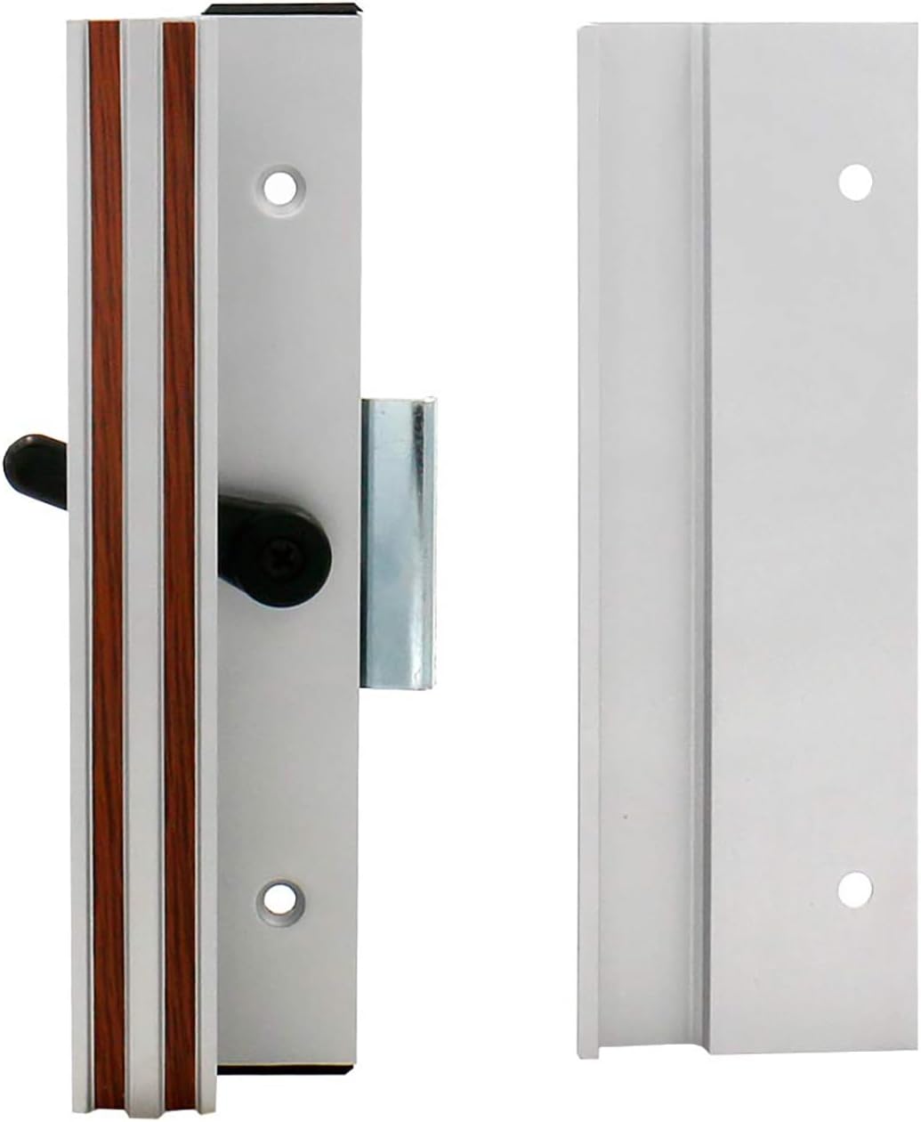 Diecast Sliding Door Handle Set Anodized Black w/ 4-15/16" Hole Spacing ...