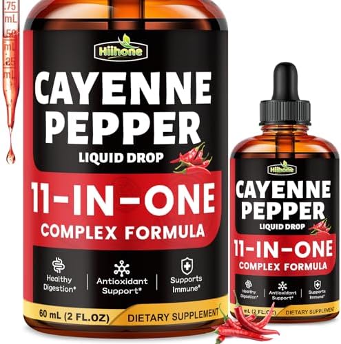 Amazon.com: HIIHONE (2 Packs) 11-in-1 Cayenne Pepper Drops - Herbal ...