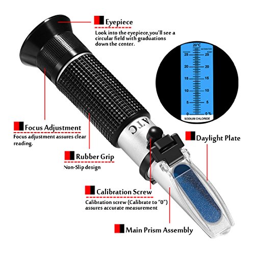 Snapklik.com : Sodium Chloride Refractometer,VRESOURCING 028% Salt ...