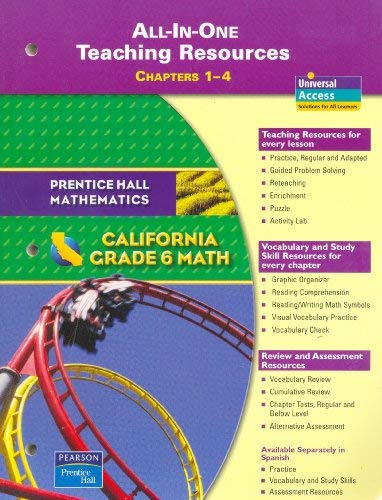 Grade 6 Math: California All-in-One Teaching Resources, Chapters 1-4 ...