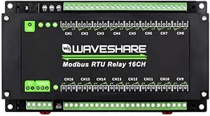 Amazon.com: Modbus RTU 16-Ch Relay Module RS485 Interface with Industrial-Grade Rail-Mount Case ...