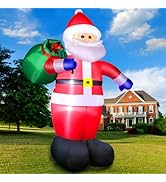 Amazon.com: FunFanso 11FT Christmas Inflatable Santa Claus Fishing on ...