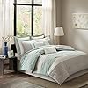 Amazon.com: Madison Park Roslynn Queen Size Bed Comforter Set Bed in A ...