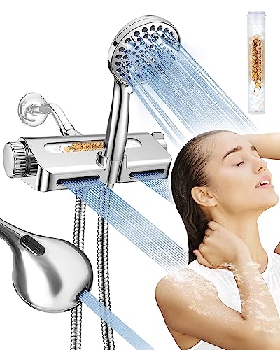 MakeFit Filtered Shower Head with Handheld Combo - Dual 2-in-1 Spa ...