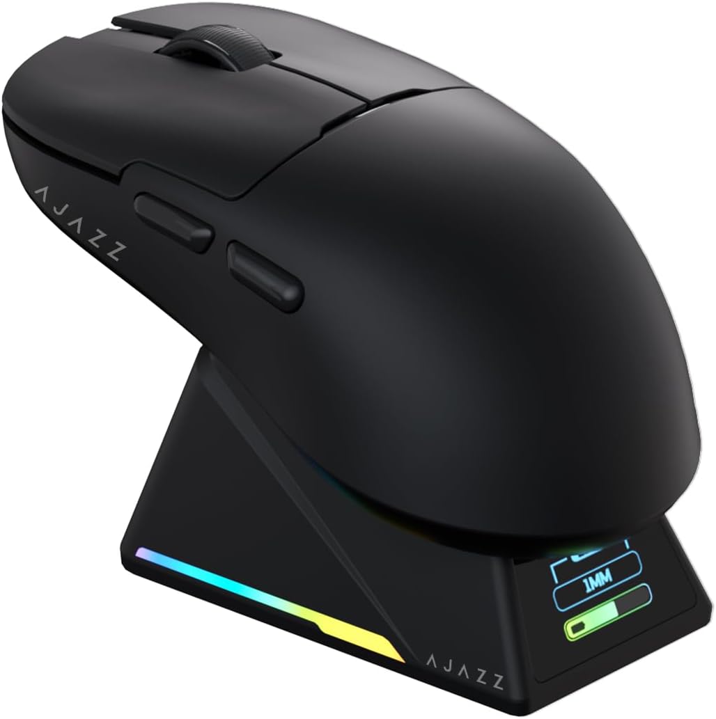 Amazon.com: AJ159 8Khz Ultralight Gaming Mouse with RGB Magnetic Screen ...