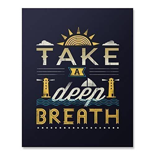 Amazon.com: Take a Deep Breath Art Print Inspirational Nautical Calming ...
