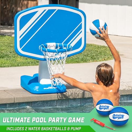 GoSports Splash Hoop Swimming Pool Basketball Game, Includes Poolside ...
