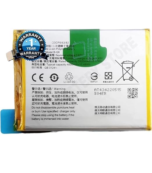 THE BATTERY STORE® Original B-Q6 Battery for Vivo V21E V2055/15.48WH 3 ...