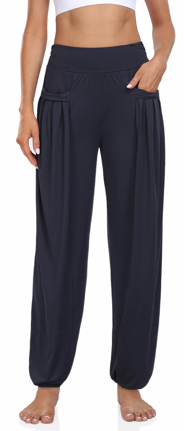 Womens Harem Pants Loose High Waisted Workout Joggers Flowy Yoga ...