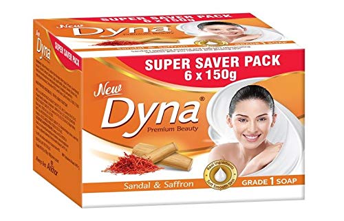 Buy Dyna Sandal & Saffron Extracts Premium Beauty Soap 150 gm X pack of ...