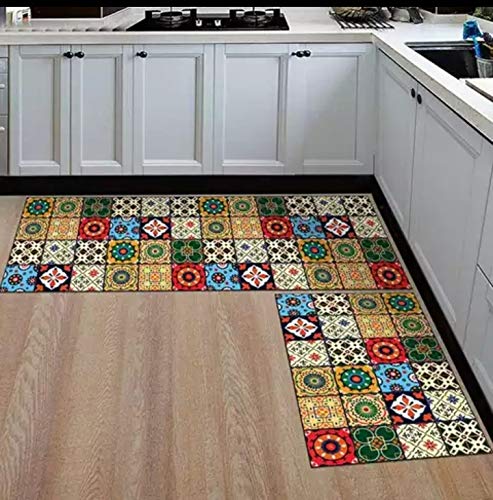 Buy Smart Home Washable Ultra Thin Kitchen Floor Mats Runner, Anti Skid ...