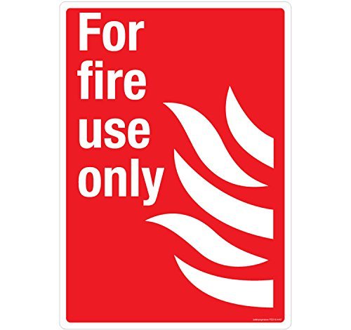 For Fire Use Only, (FE516-A3AL-05), Material: Aluminium, Pack of 5 ...