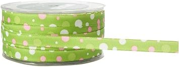 Amazon.com: May Arts 3/8-Inch Wide Ribbon, Parrot Green and Pink ...