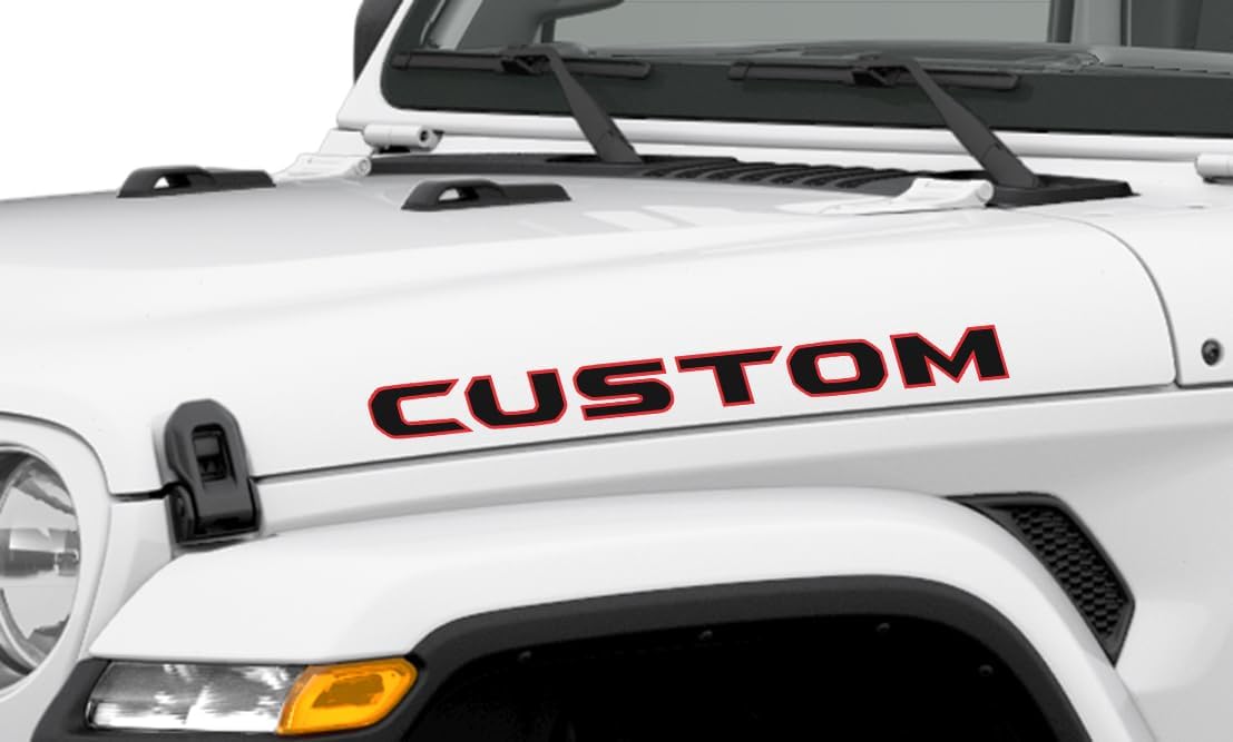 Amazon.com: Unique Graphix - Custom Hood Decals Vinyl Lettering 25in ...