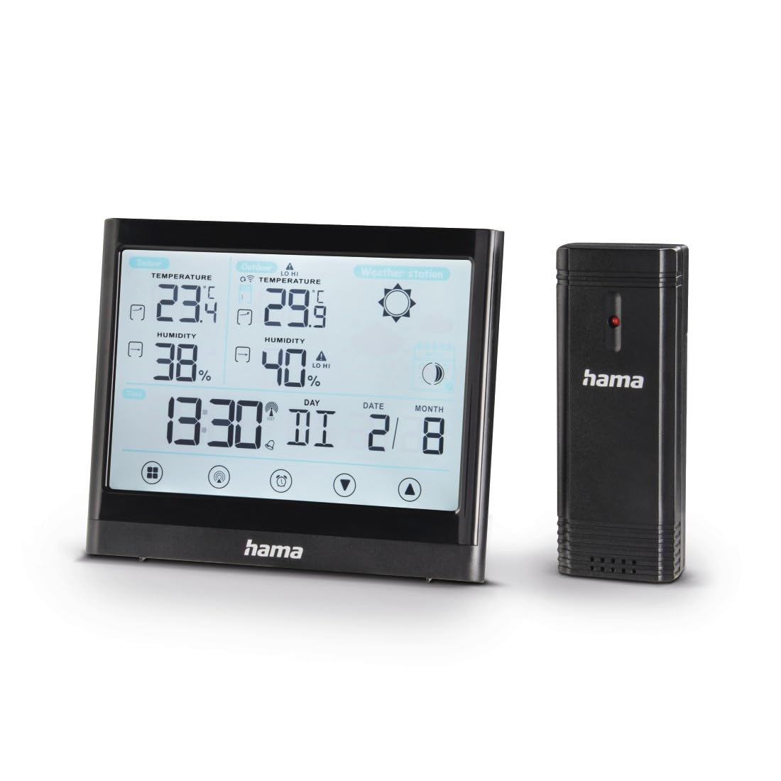 Hama Wetterstation Funk mit Außensensor (Thermometer, Hygrometer ...