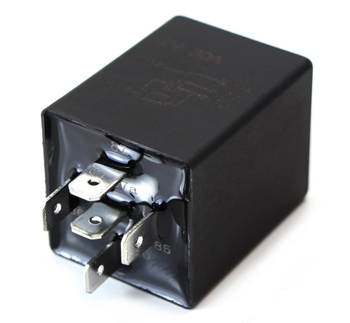 Snapklik.com : Initeq 2-Pack Time Delay Automotive Relay 12V 30A SPDT 5-Pin