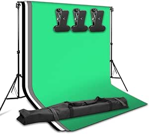 Amazon.com: GENIGW Photo Video Studio Background Stand Kit 2 * 2 ...