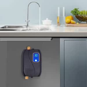 110V Mini Electric Instant Tankless Water Heater Temperature ...