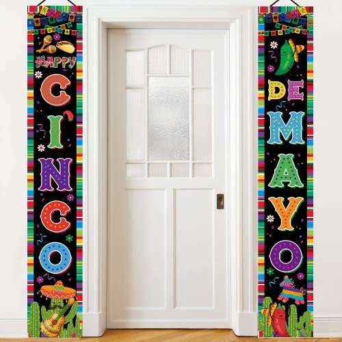 Amazon.com: Cinco De Mayo Door Banner,71'' X 12'' Cinco De Mayo Hanging ...