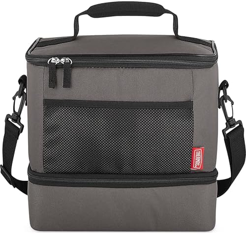 Amazon.com - Gray-12 Can Dual Lunch Box