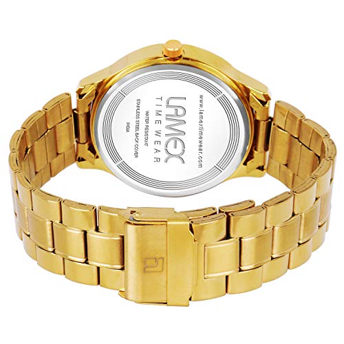 Buy LAMEX Analog Gold Dial Men's Watch-7653-MILANODLX-GLD-GLD at Amazon.in