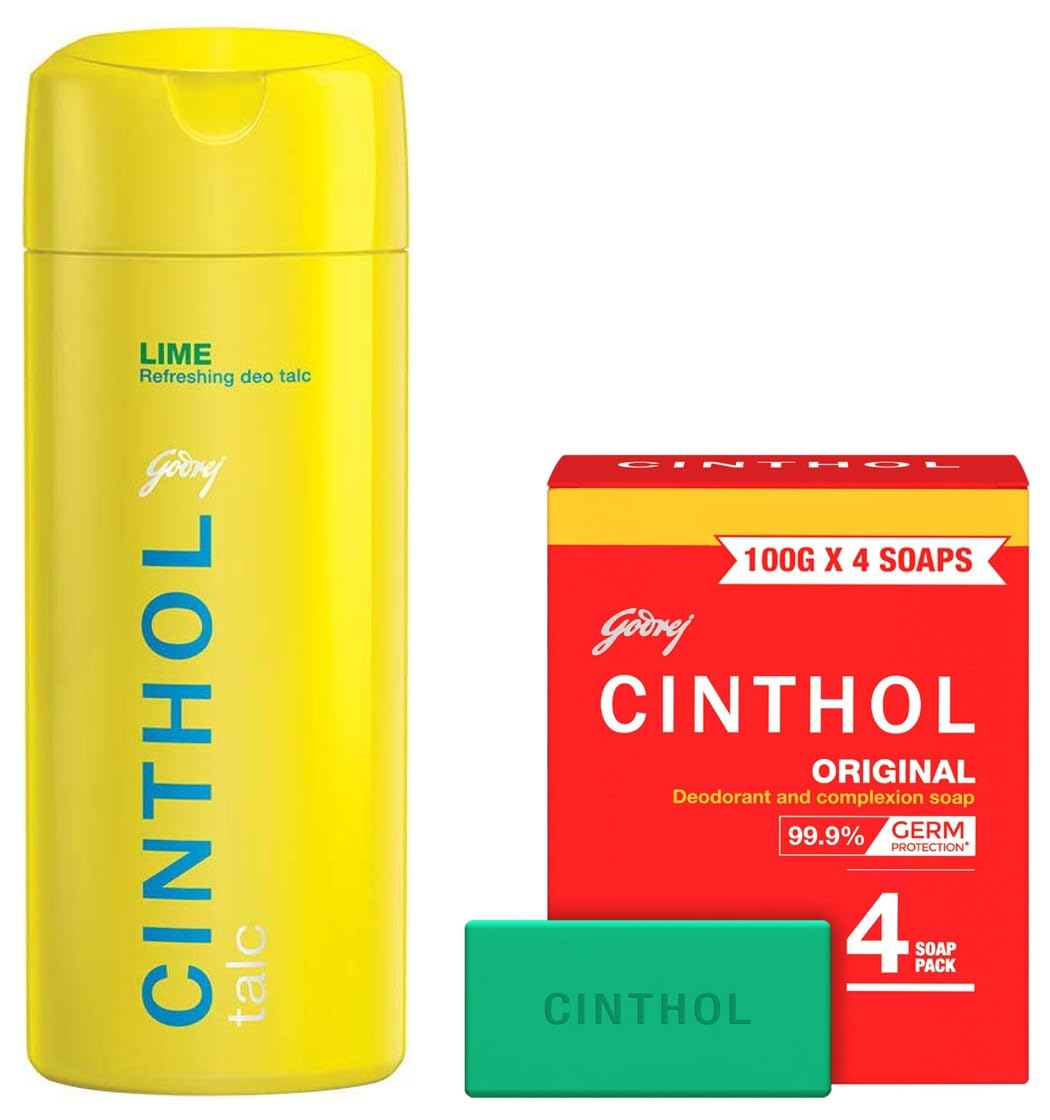 Buy Cinthol Original Soap, 100g (Pack of 4) | Soaps For Bath | Grade 1 ...