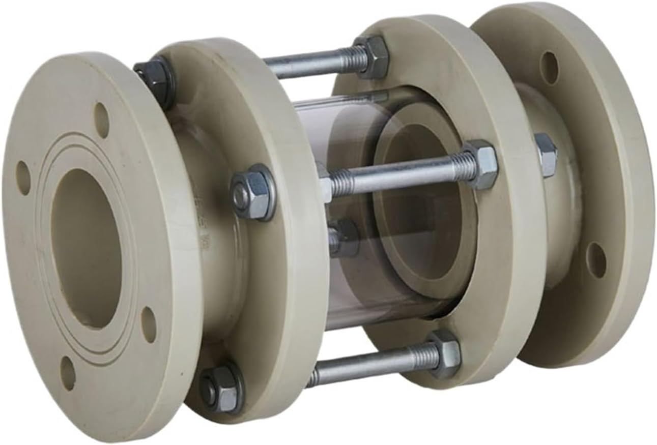 Amazon.com: Engineering Plastic Flange Sight Glass PPH Pipe Glass Sight ...