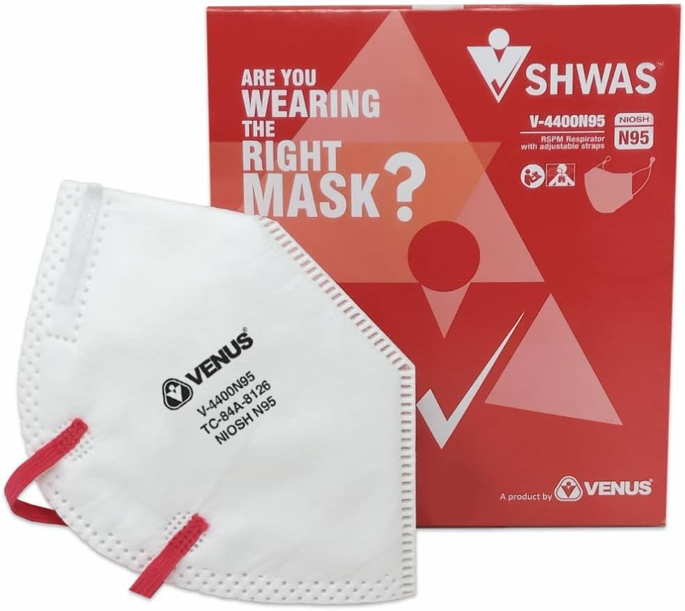 Venus V-410 V Flat Fold Dust Mask and Respirator with Venus's Patented ...
