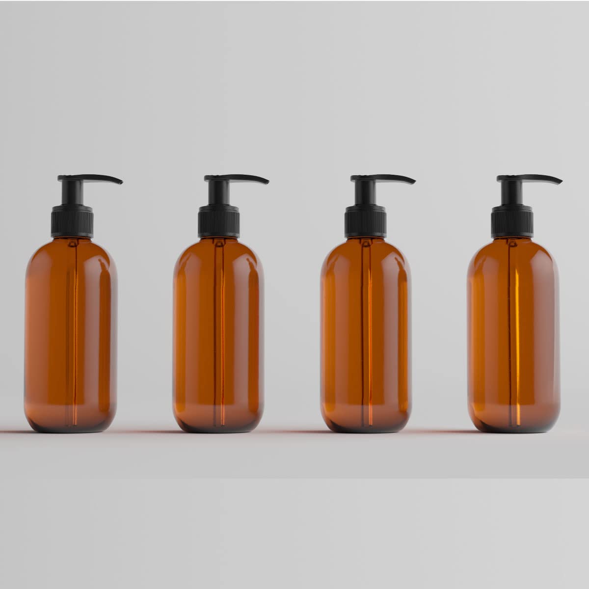 Forest Clay Empty Plastic Pump Bottles Portable Clear Small Cylinder ...