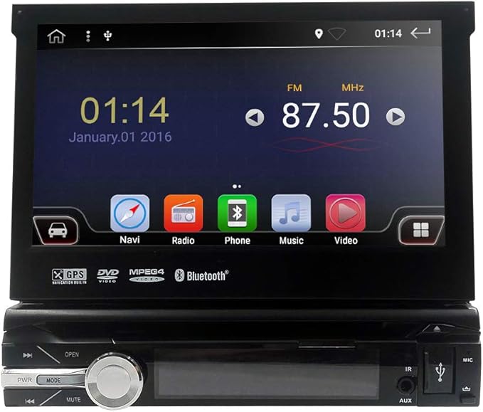 Android 10 Radio Universal 1 DIN Radio de Coche 7 Pulgadas GPS Auto ...