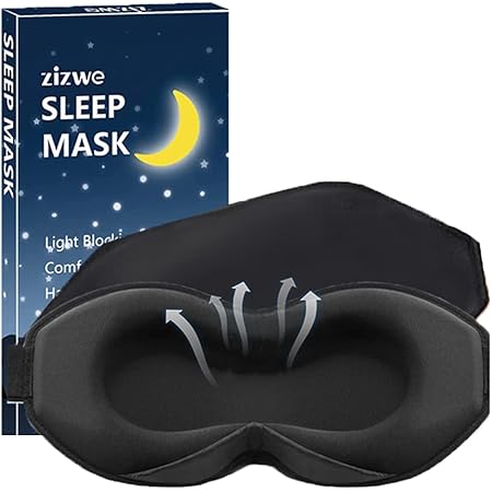 Amazon.com: Sleep Mask for Side Sleeper, 100% Block Out Light, Eye Mask ...