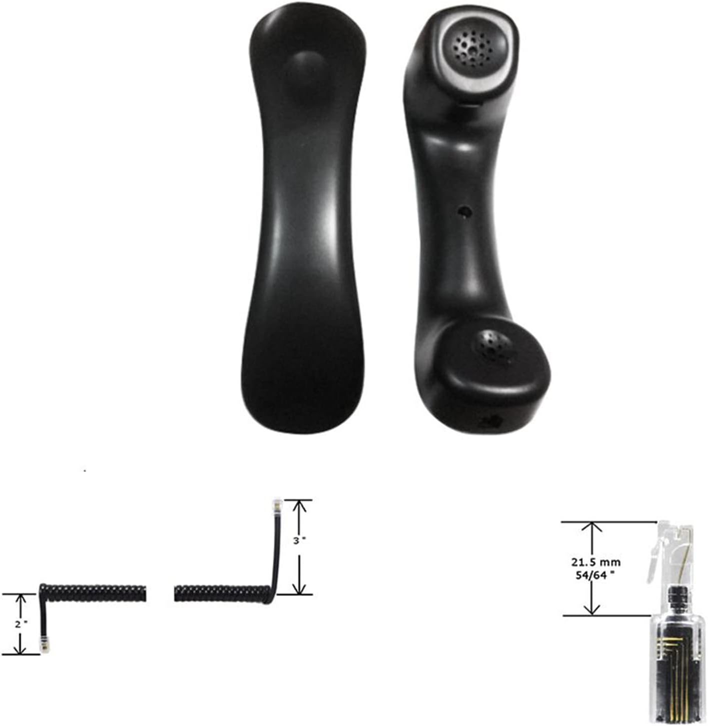 Amazon.com : GSDT HD Replacement Handset Receiver with 12 Feet Curly ...