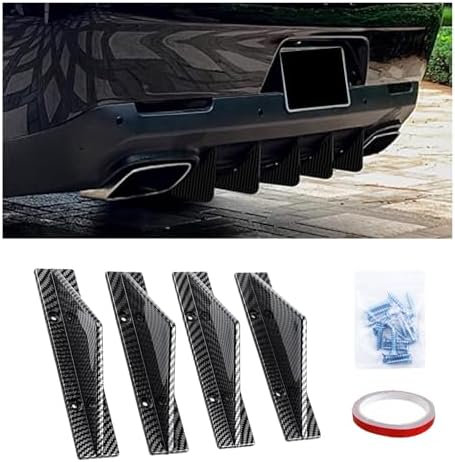 Amazon.com: Augeny 4PCS Car Rear Lower Bumper Wing Lip Diffuser, Anti ...