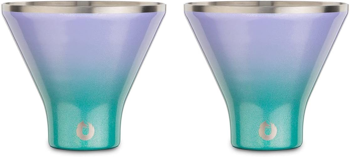 Amazon.com | Chug Buddy - Double-Walled Martini Glasses Set of 2 (6.5 ...