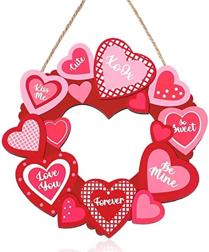 Amazon.com : Valentines Day Door Sign, Heart Shaped Door Decoration ...