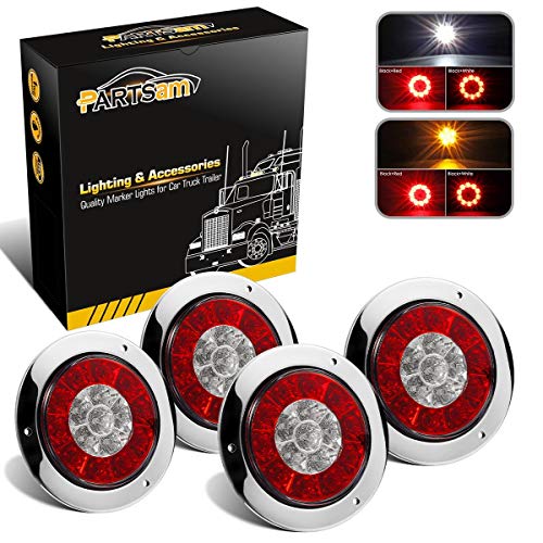 Amazon.com: Partsam 4" Inch Round Truck Trailer Led Tail Stop Brake ...