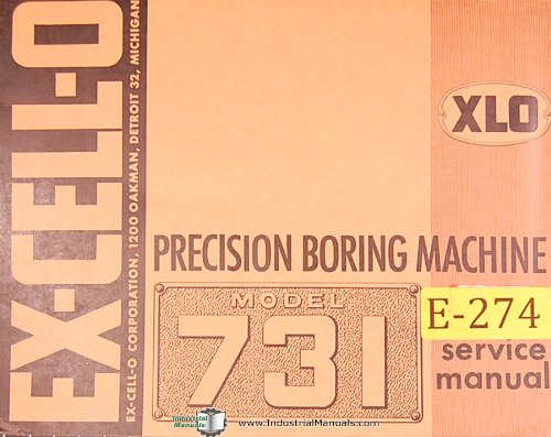 Excello Model 731, Boring Machine, Service Manual: Excello: Amazon.com ...