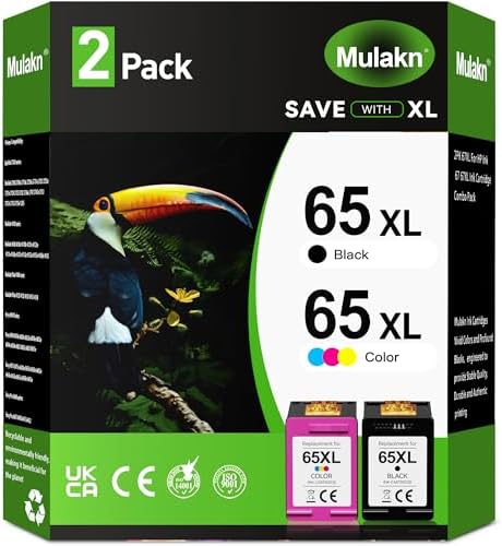Amazon.com: Mulakn 65XL for HP 65 65XL Ink Cartridge Replacement for ...