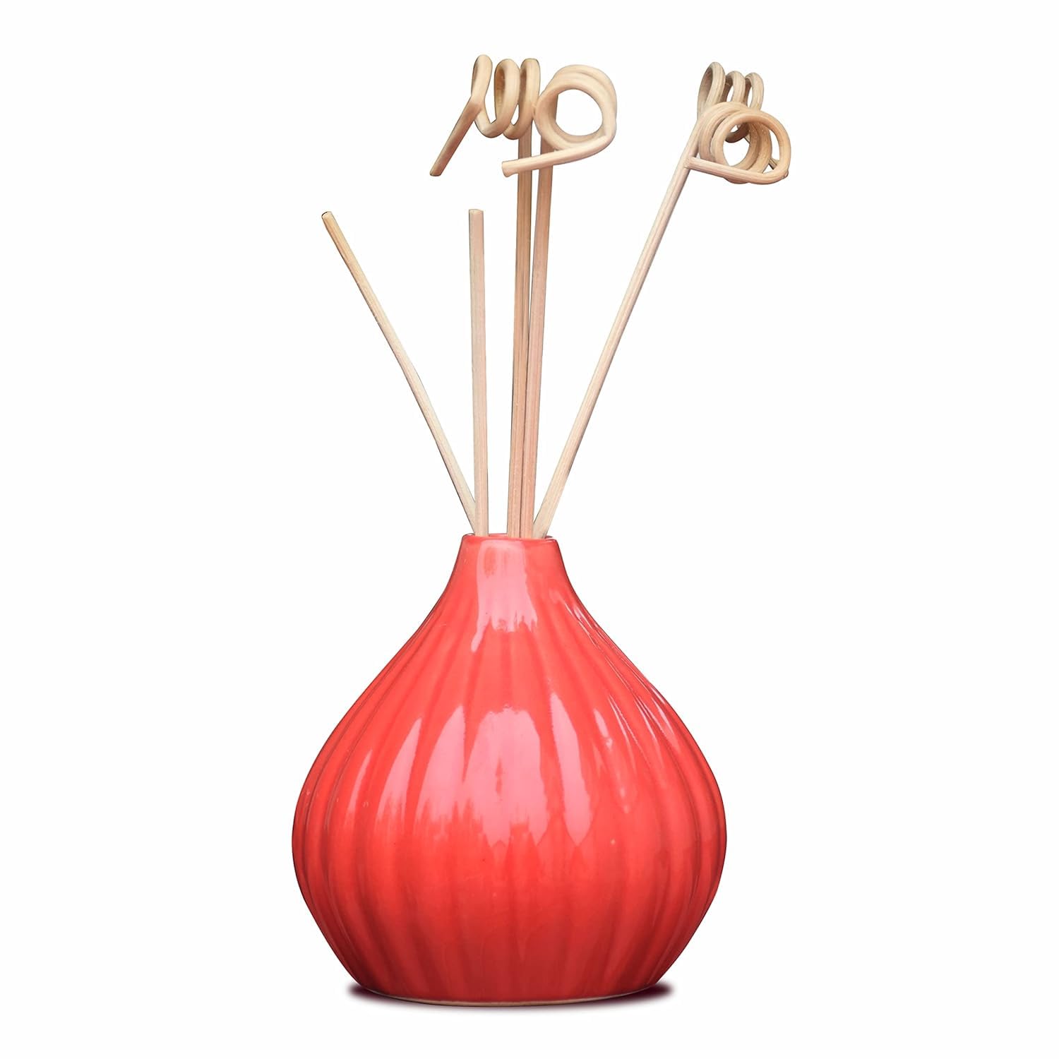 Pure Source India Ceramic Reed Diffuser Pot/Flower Pot (Standard, Red ...